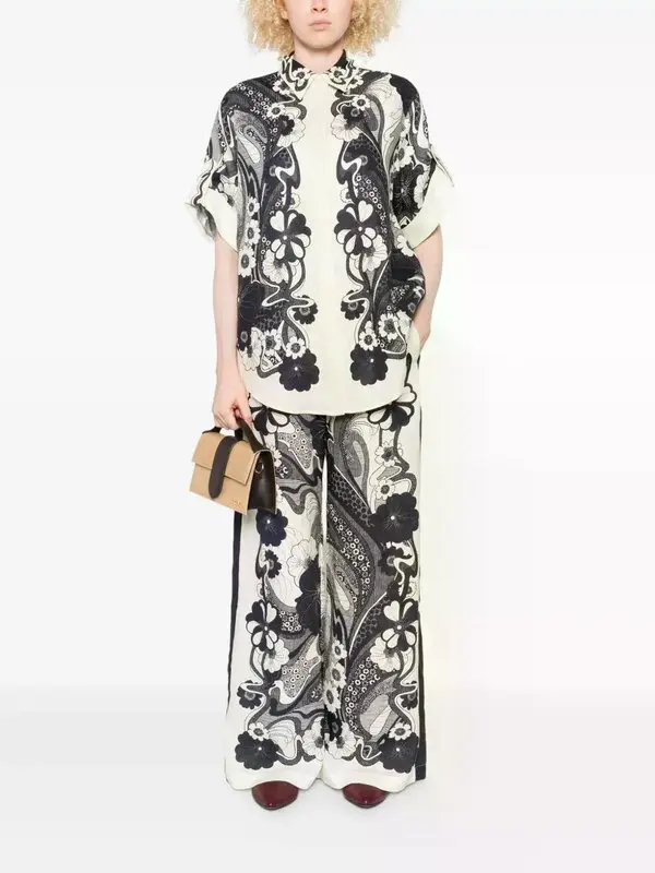 ALEMAIS Floral-print Short-sleeve Shirt