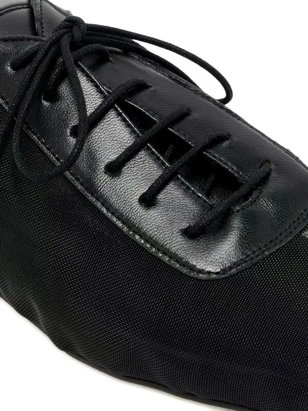 ANDREA GOMEZ Antonia Lace-up Mesh Oxford Shoes - Black