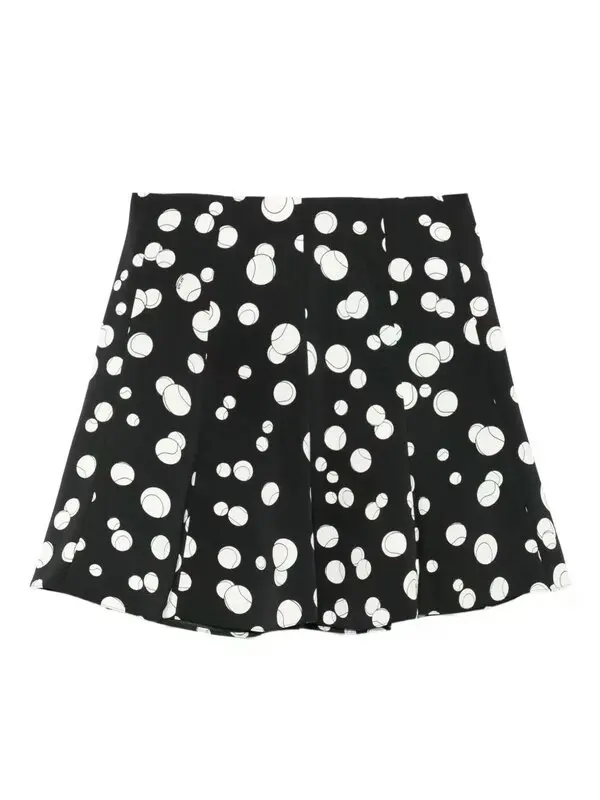 Marella Pleated Ball-print Mini Skirt