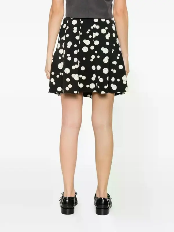 Marella Pleated Ball-print Mini Skirt