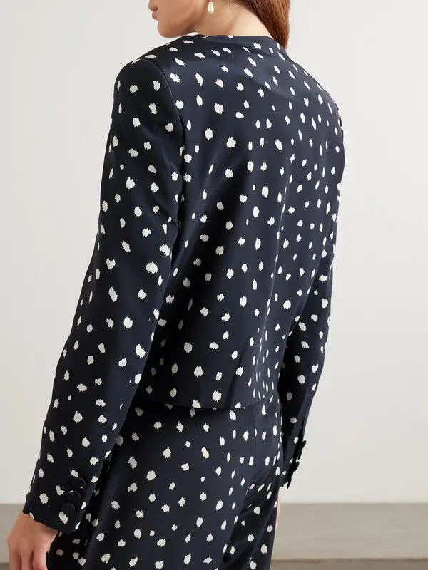 BLAZÉ MILANO Shamo Polka-dot Silk Jacket