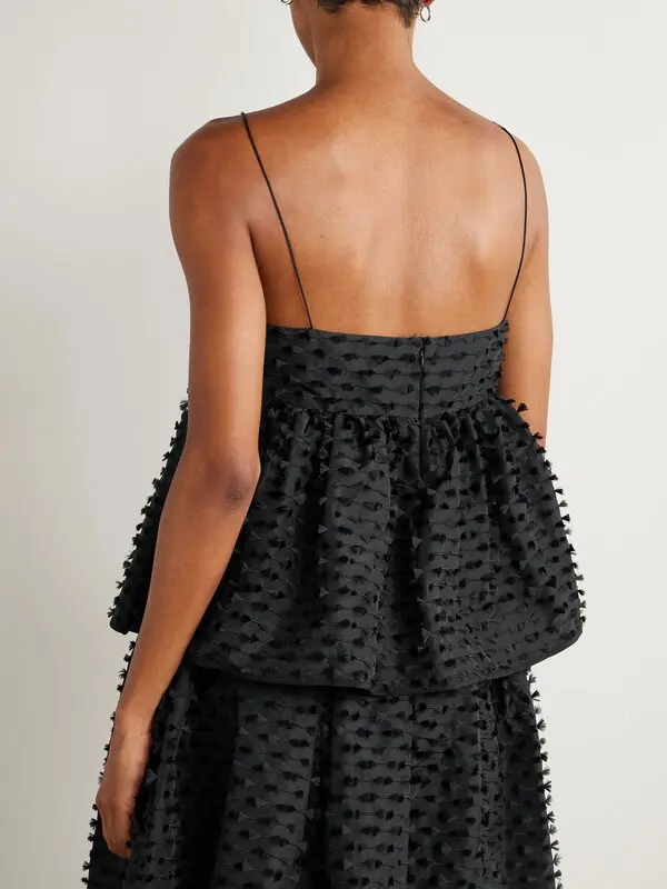 Cecilie Bahnsen Babette Fil Coupé Peplum Top