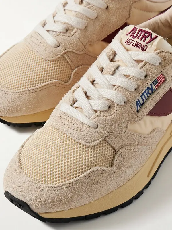 AUTRY Reelwind Low Leather-trimmed Sneakers - Neutrals