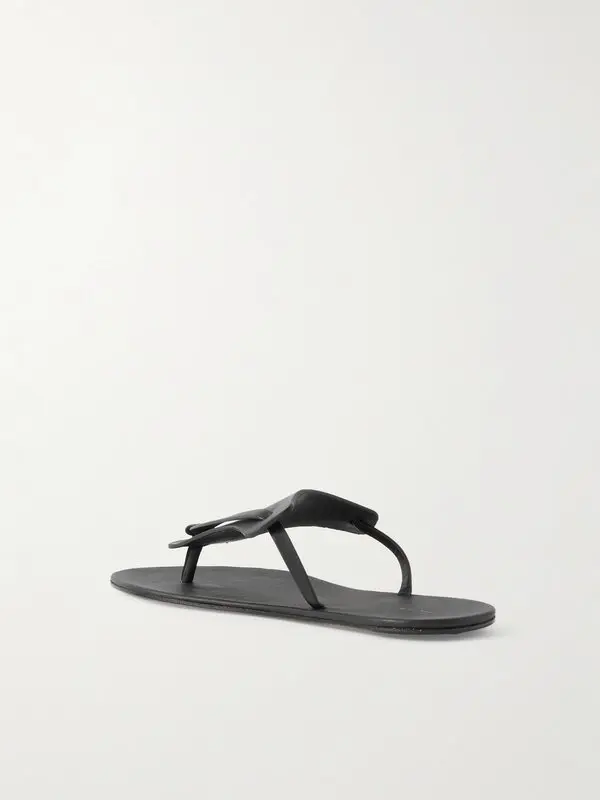THE ROW Helena Leather Flip Flops