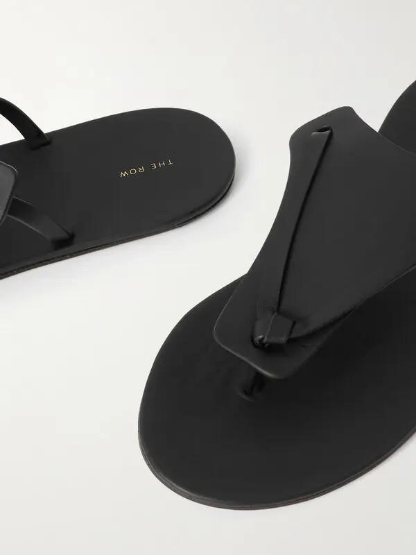 THE ROW Helena Leather Flip Flops