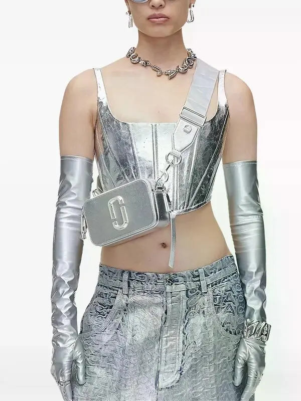 Marc Jacobs Metallic Snapshot Camera Bag - Silver