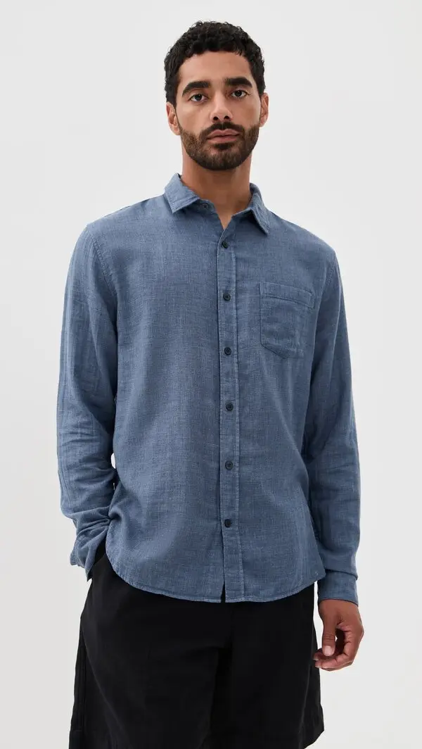 Vince Double Face Long Sleeve Shirt