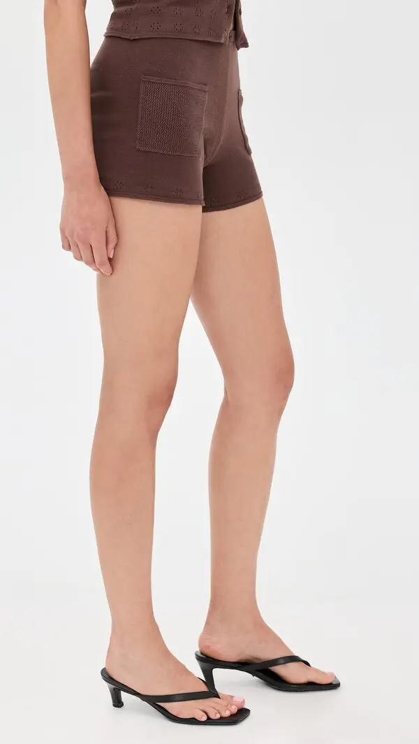 PEACHY DEN Marie Knit Shorts