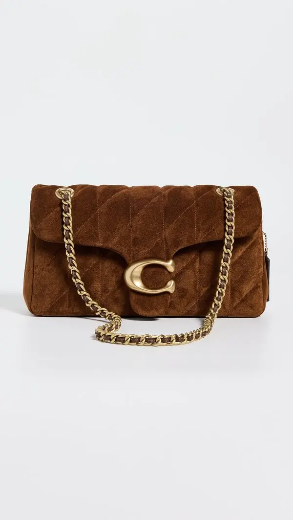 COACH Quilted Suede Tabby Shoulder Bag