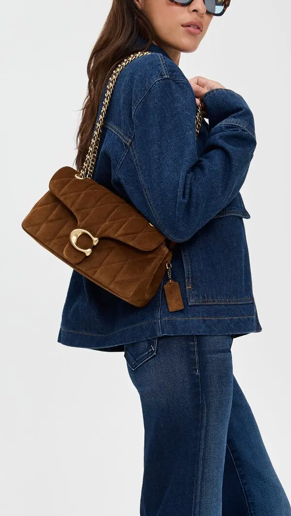 COACH Quilted Suede Tabby Shoulder Bag