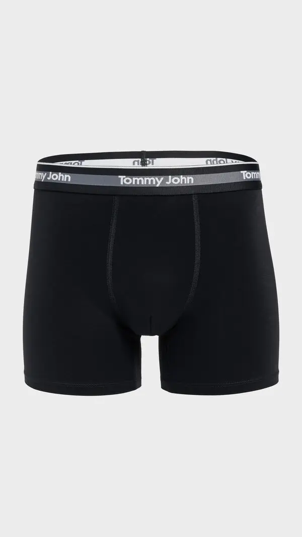 Tommy John Comfort Micro 4 Boxer Briefs 3 Pack - Black