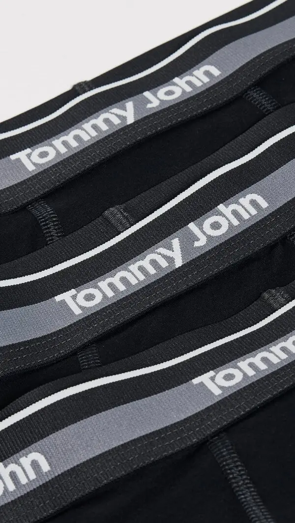 Tommy John Comfort Micro 4 Boxer Briefs 3 Pack - Black