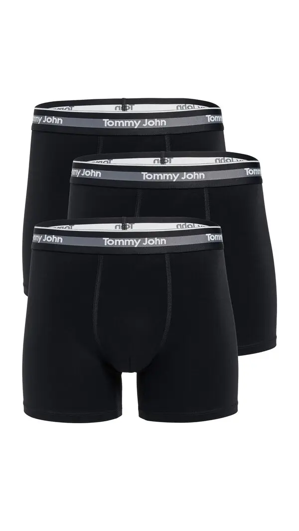 Tommy John Comfort Micro 4 Boxer Briefs 3 Pack - Black