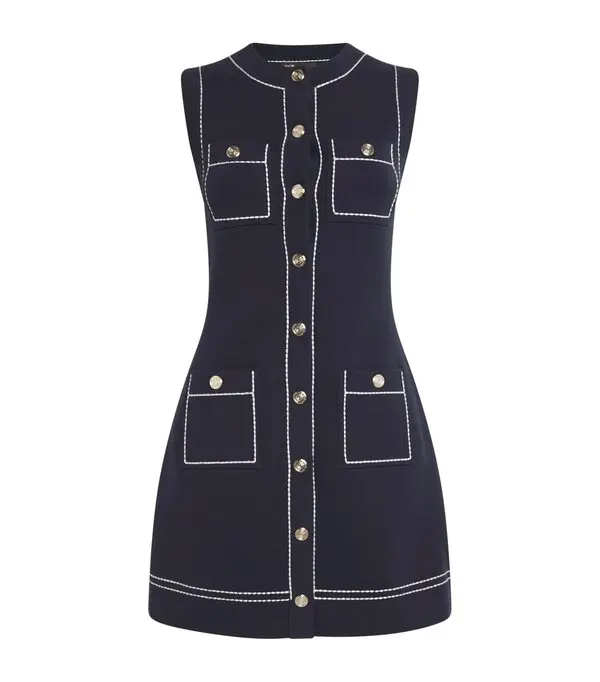 Maje Contrast-stitch Mini Dress