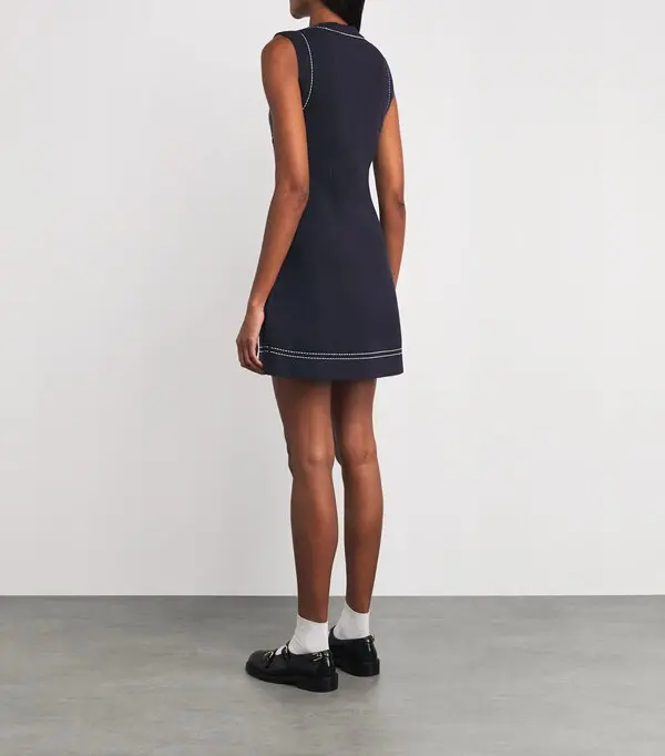 Maje Contrast-stitch Mini Dress
