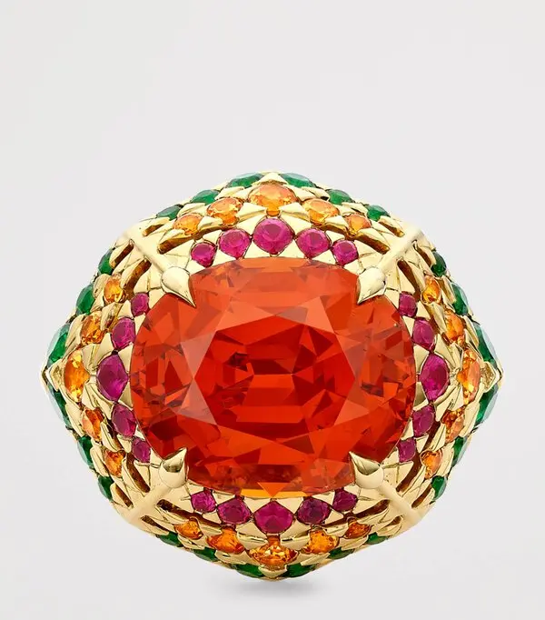 BOODLES Yellow Garnet, Ruby And Tsavorite Masai Mara Ring