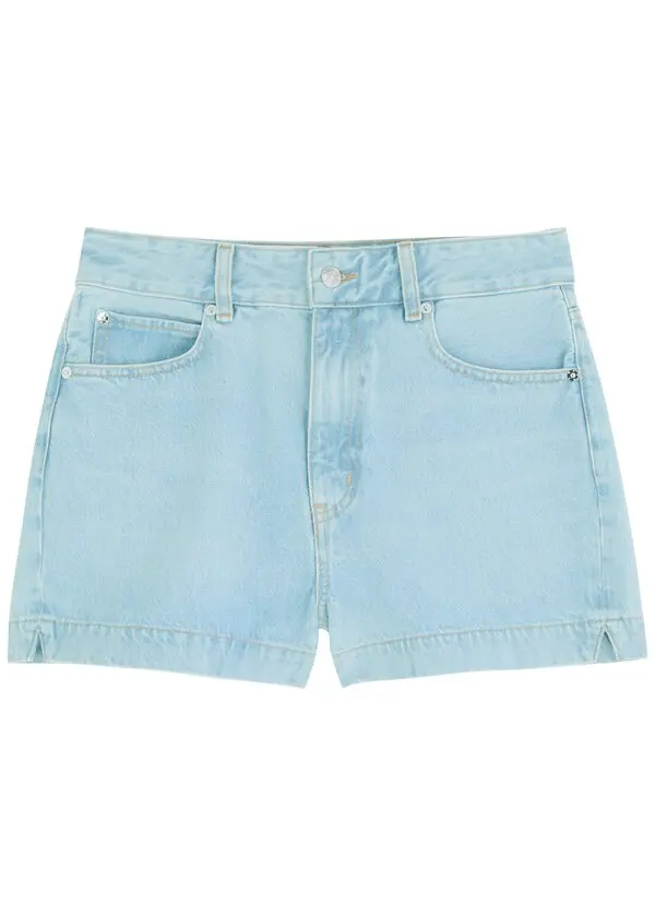 FRAME The Charm Denim Shorts - Blue