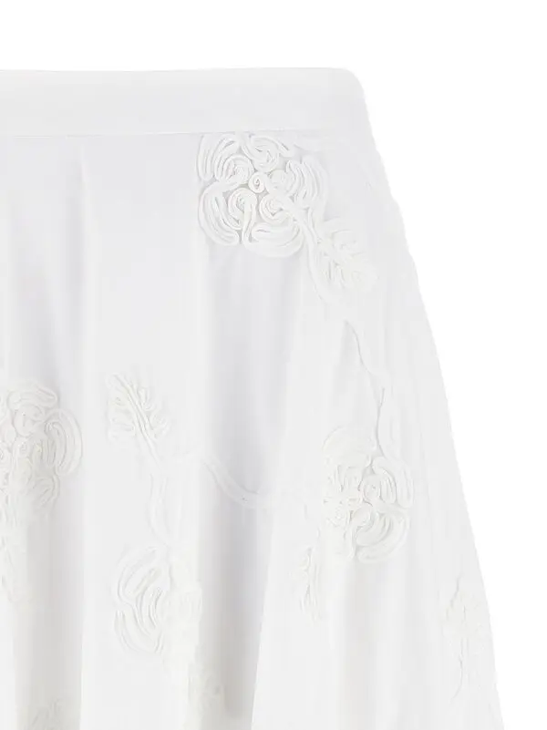 ROTATE BY BIRGER CHRISTENSEN Flower Maxi' Cotton Midi Skirt