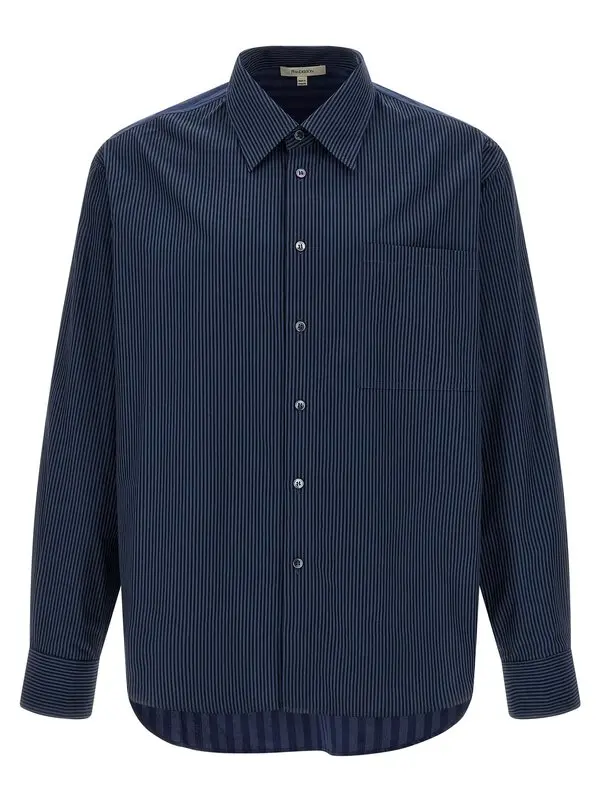 J.W.ANDERSON Patchword Striped' Shirt - Blue