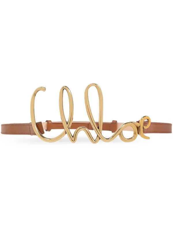 Chloé Iconic Leather Belt - Leather Brown