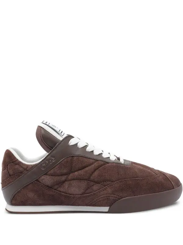 Chloé Kick Suede Leather Sneakers - Brown