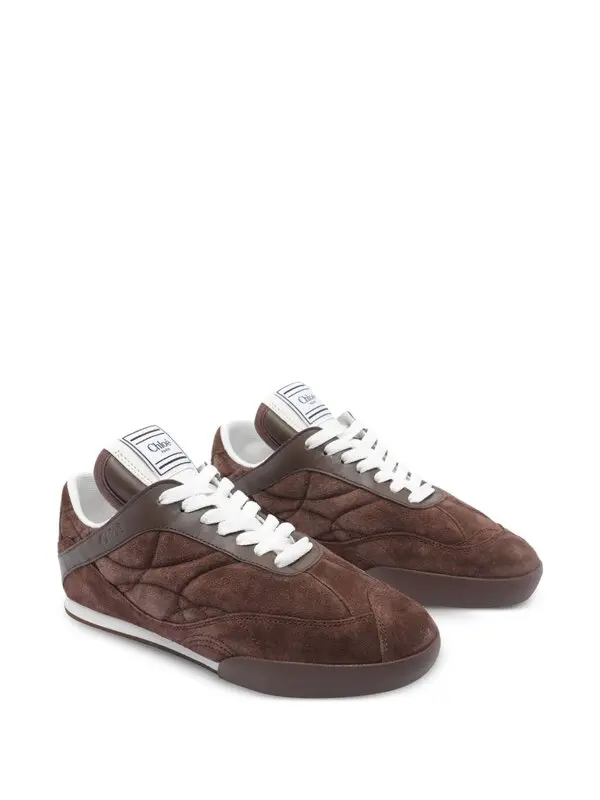 Chloé Kick Suede Leather Sneakers - Brown