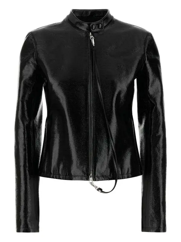 COURREGES Vinyl Biker Jacket - Black