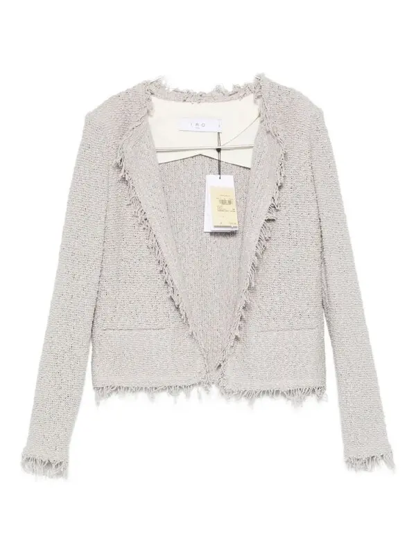 IRO PARIS Shavani Cotton Jacket - Light Grey