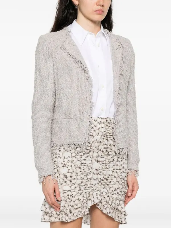IRO PARIS Shavani Cotton Jacket - Light Grey