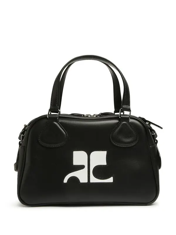 COURREGES RE EDITION Leather Bowling Bag