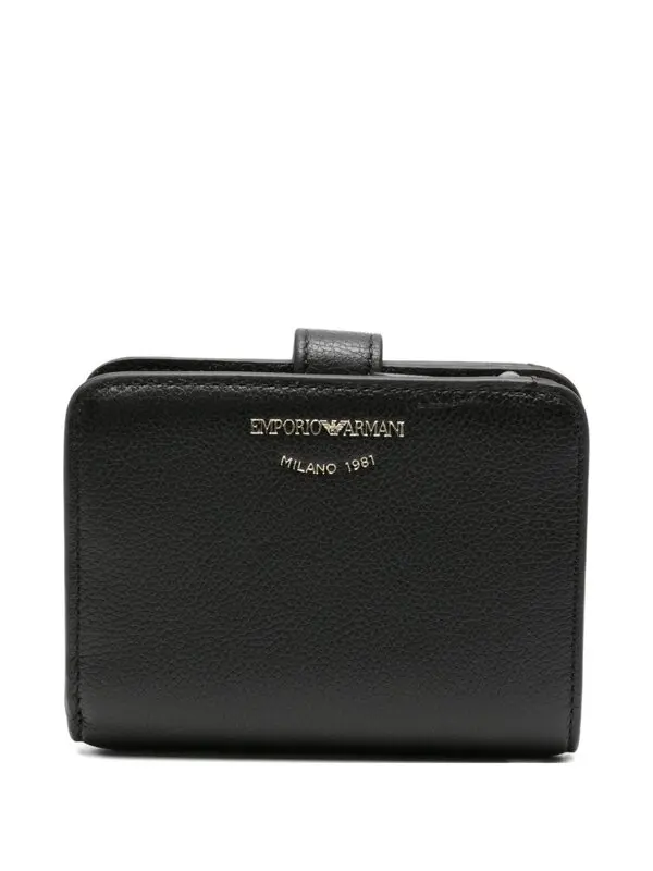 Emporio Armani Leather Bifold Wallet - Black