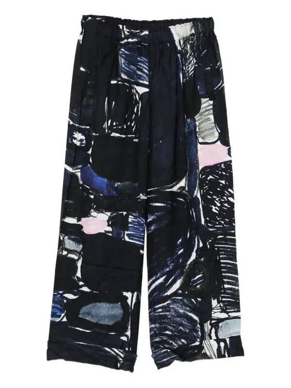 DANIELA GREGIS Silk Pajama Trousers - Clear Blue
