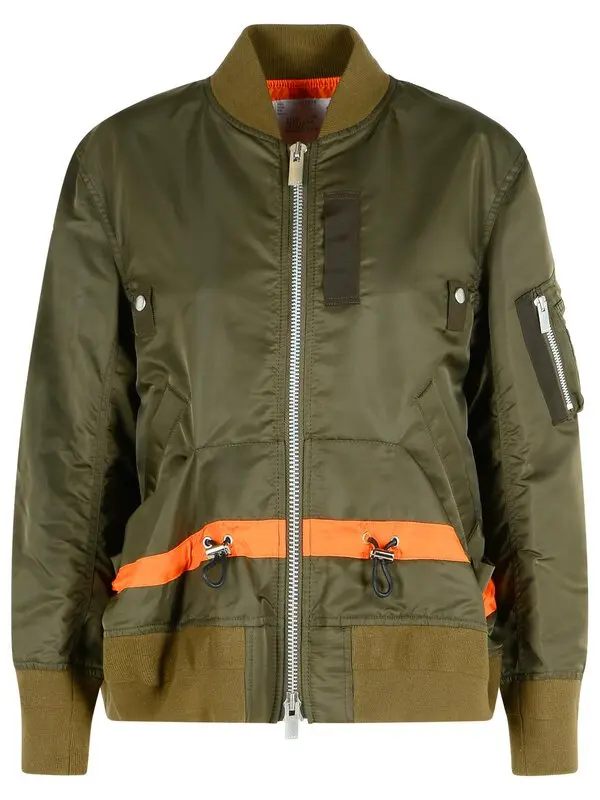 Sacai Nylon Bomber Jacket - Green