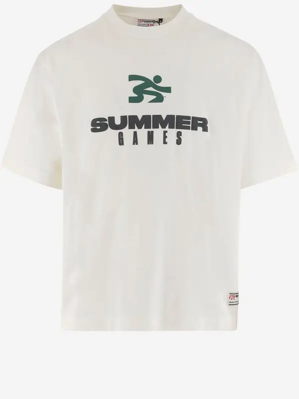 SUMMER GAMES Cotton T-shirt With Logo - White