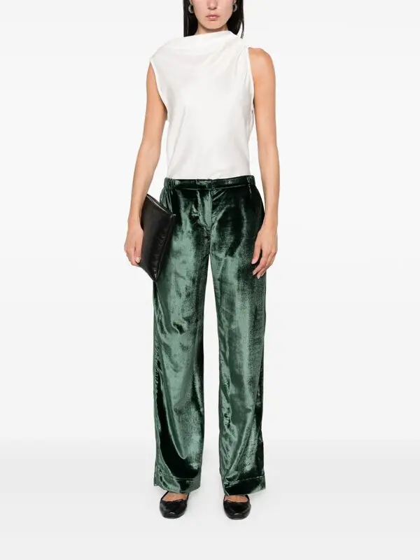 F.R.S FOR RESTLESS SLEEPERS Velvet High-waisted Trousers