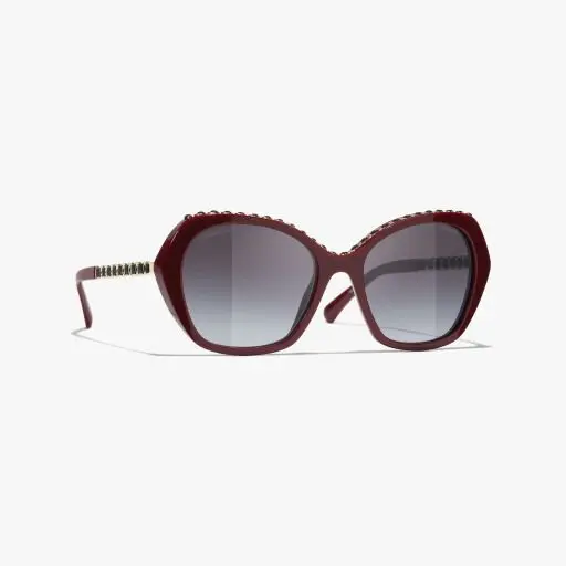 Chanel Butterfly Sunglasses - Burgundy