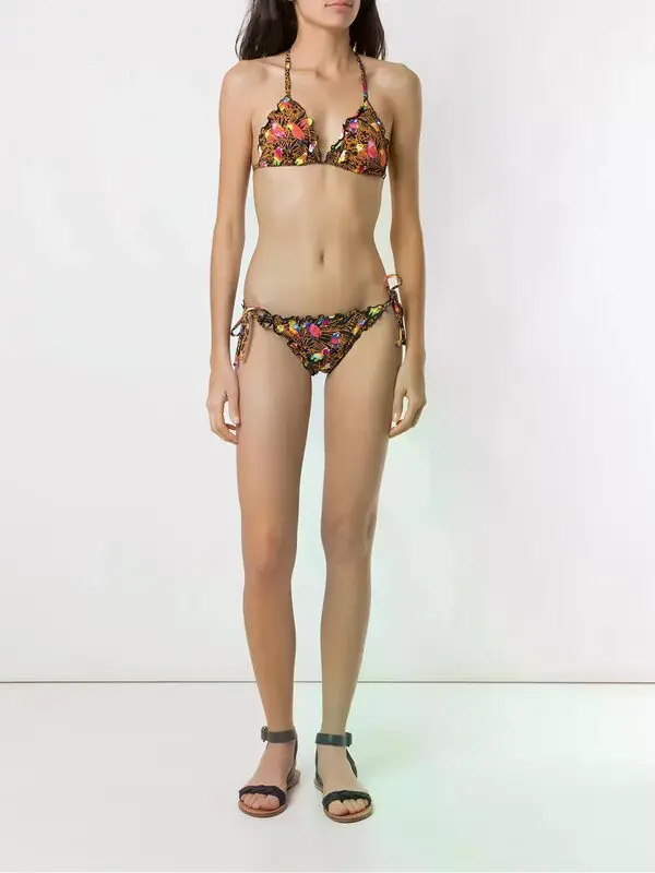 AMIR SLAMA Papagaios Printed Bikini Set