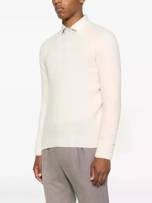 DRUMOHR Lambswool Crew-neck Sweater - Neutrals