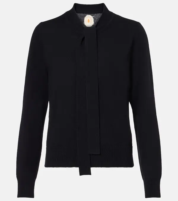 Jardin Des Orangers Tie-neck Wool And Cashmere Sweater - Black