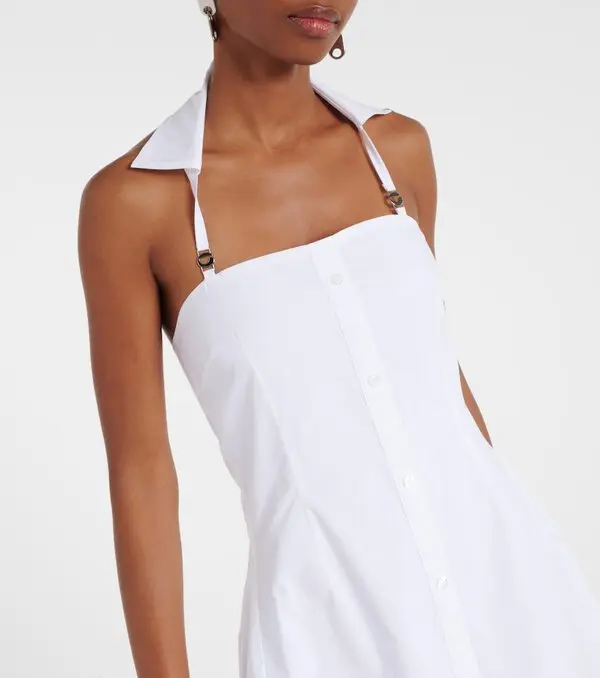 Coperni Halterneck Cotton Mini Dress