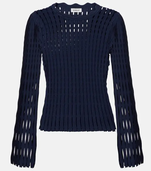 Simkhai Open-knit Top - Blue