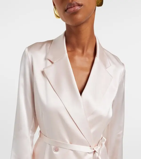 JOSEPH Joubert Silk Satin Blazer - Blue