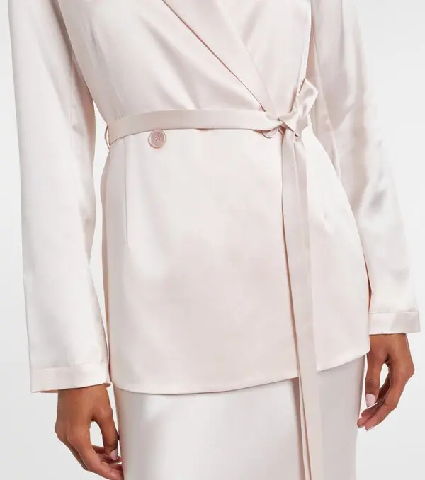 JOSEPH Joubert Silk Satin Blazer - Blue