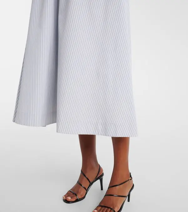 Altuzarra Josie Striped Cotton Midi Dress - Blue