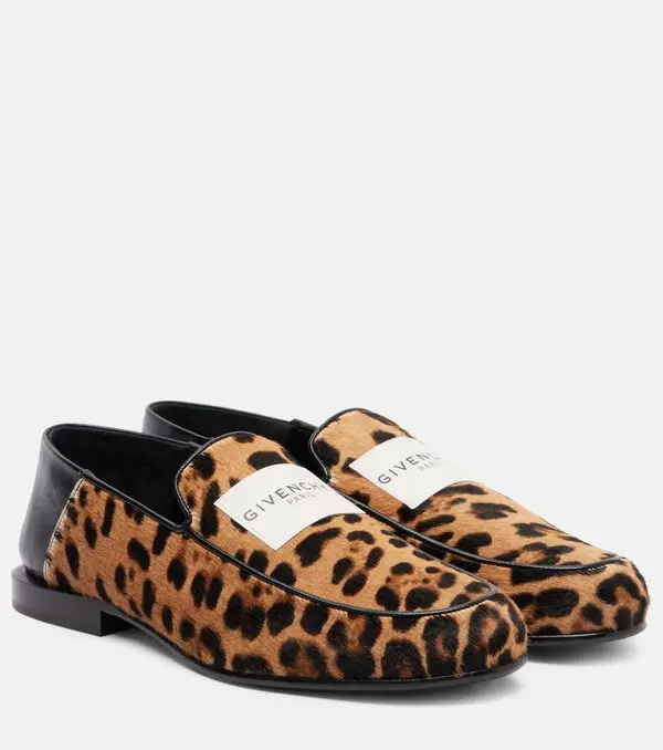 Givenchy Leopard-print Calf Hair Loafers - Multicoloured