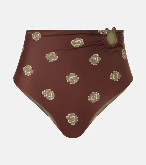 Johanna Ortiz Taita Printed Bikini Bottoms - Brown