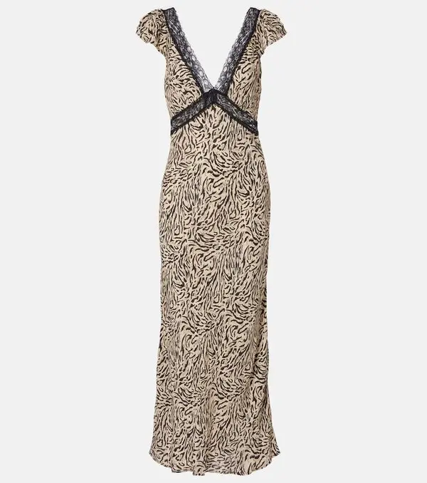Rixo Iggy Embroidered Midi Dress - Multicoloured