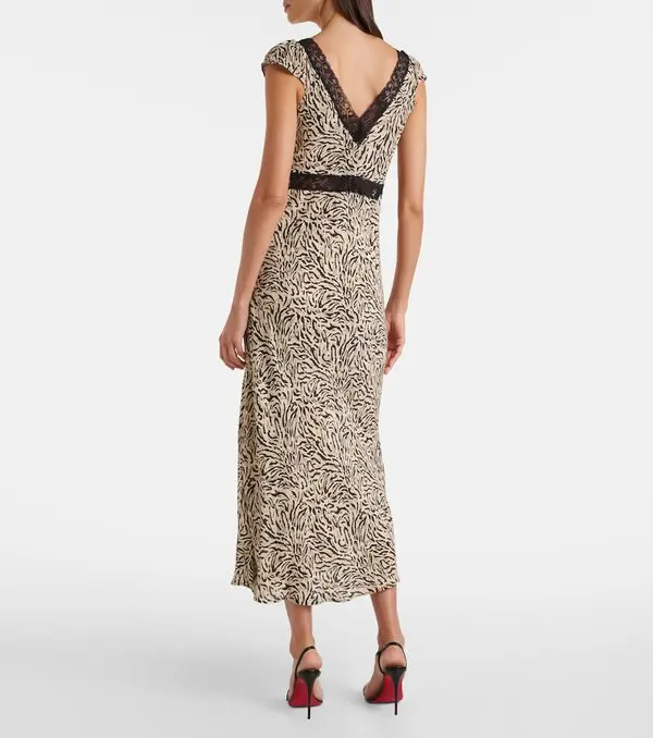 Rixo Iggy Embroidered Midi Dress - Multicoloured
