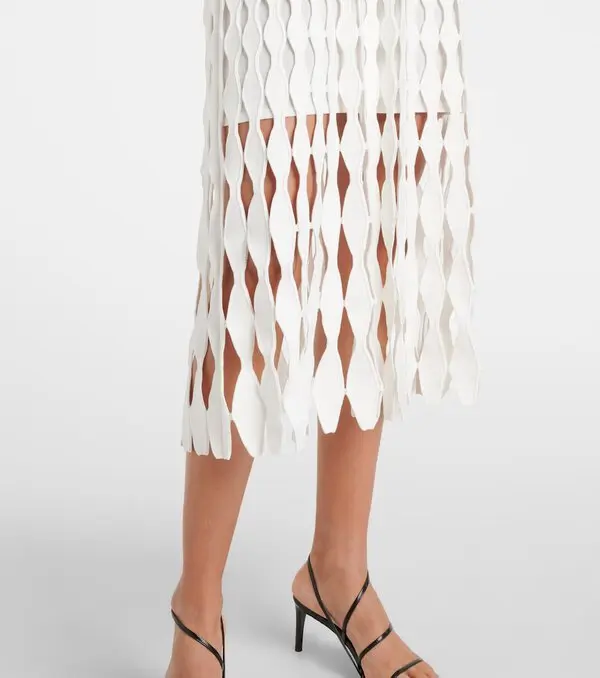 Simkhai Zyla Open-knit Midi Dress - White