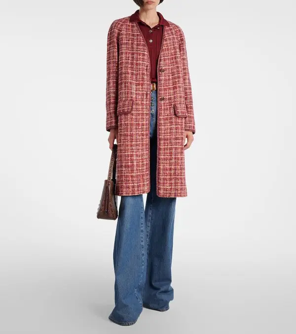 Etro Checked Cotton And Wool-blend Coat